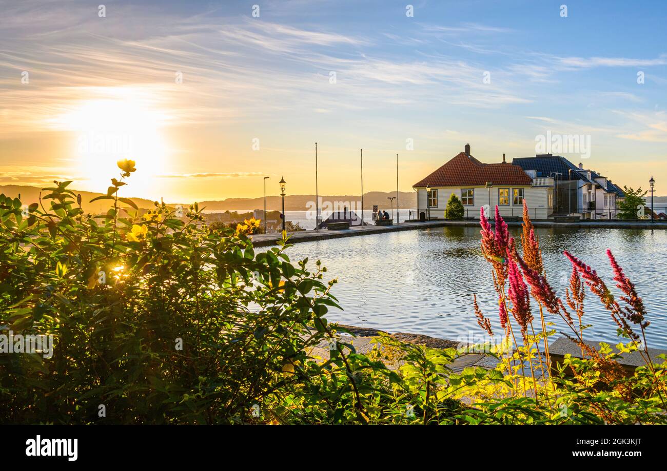Skansedammen on the hillside above Bergen, Western Norway Stock Photo ...