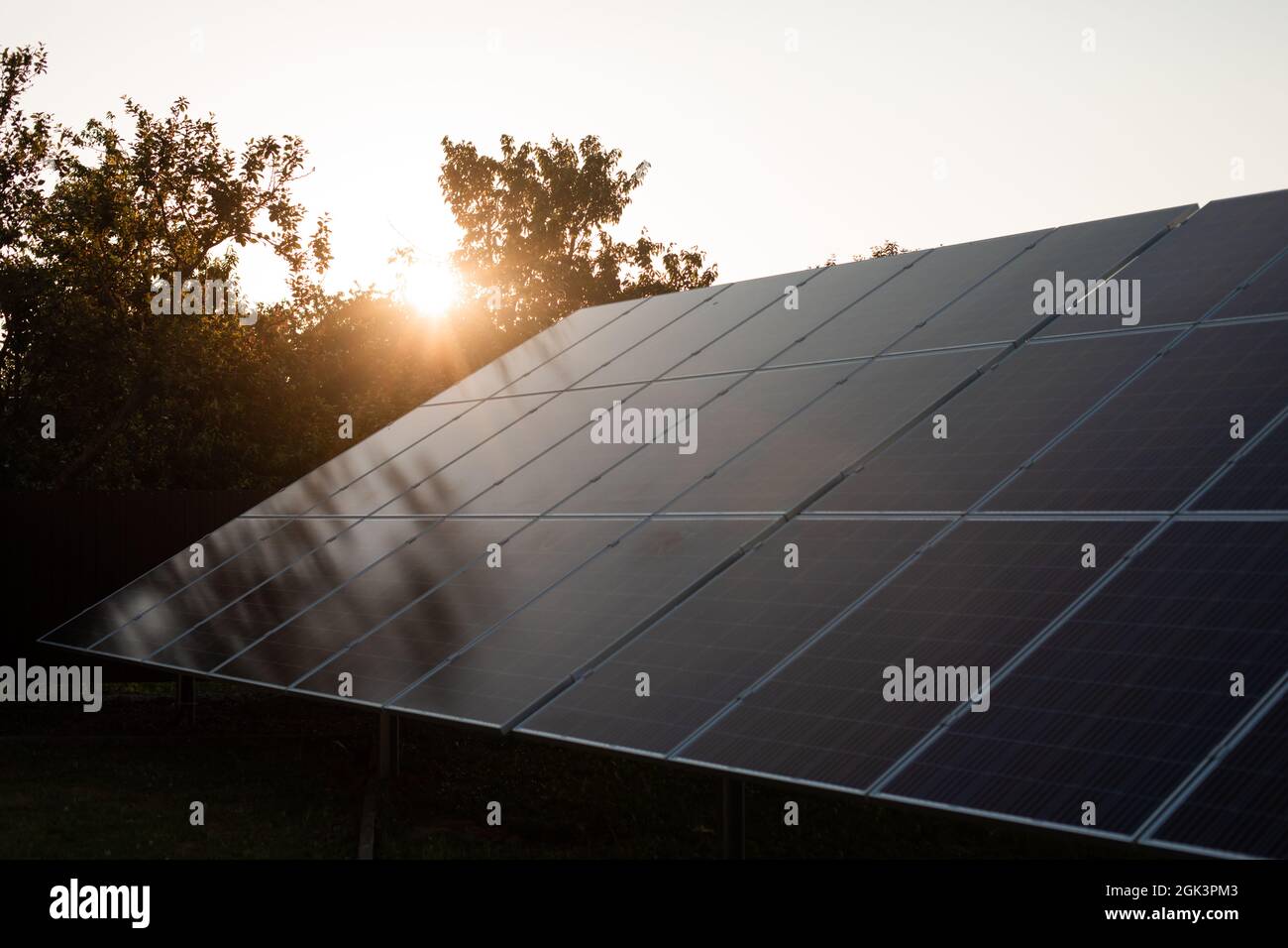 The concept of collecting eco energy from solar panels Stock Photo - Alamy