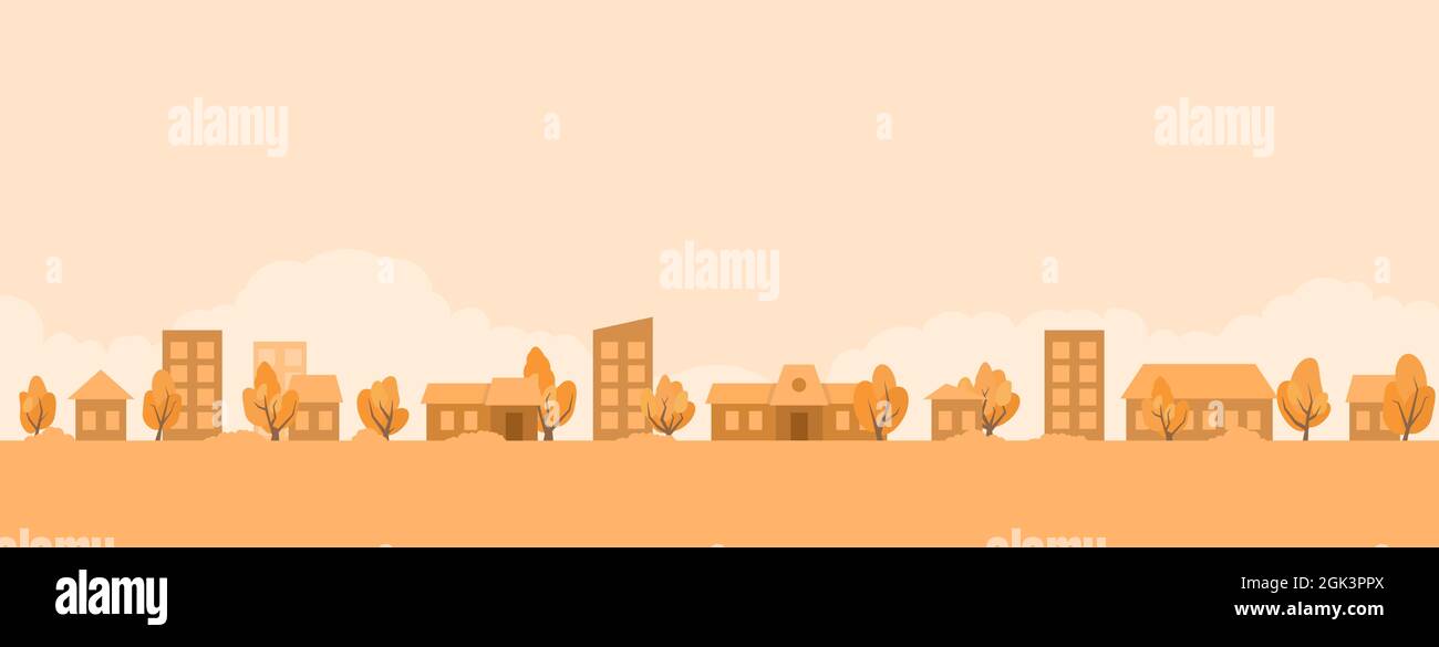 Orange town house Stock Vector Images - Alamy