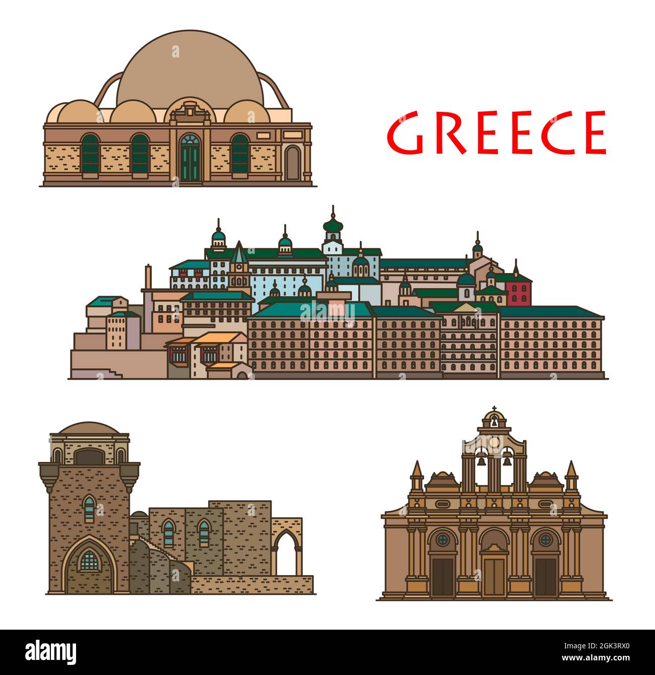 Crete historic church Cut Out Stock Images & Pictures - Alamy