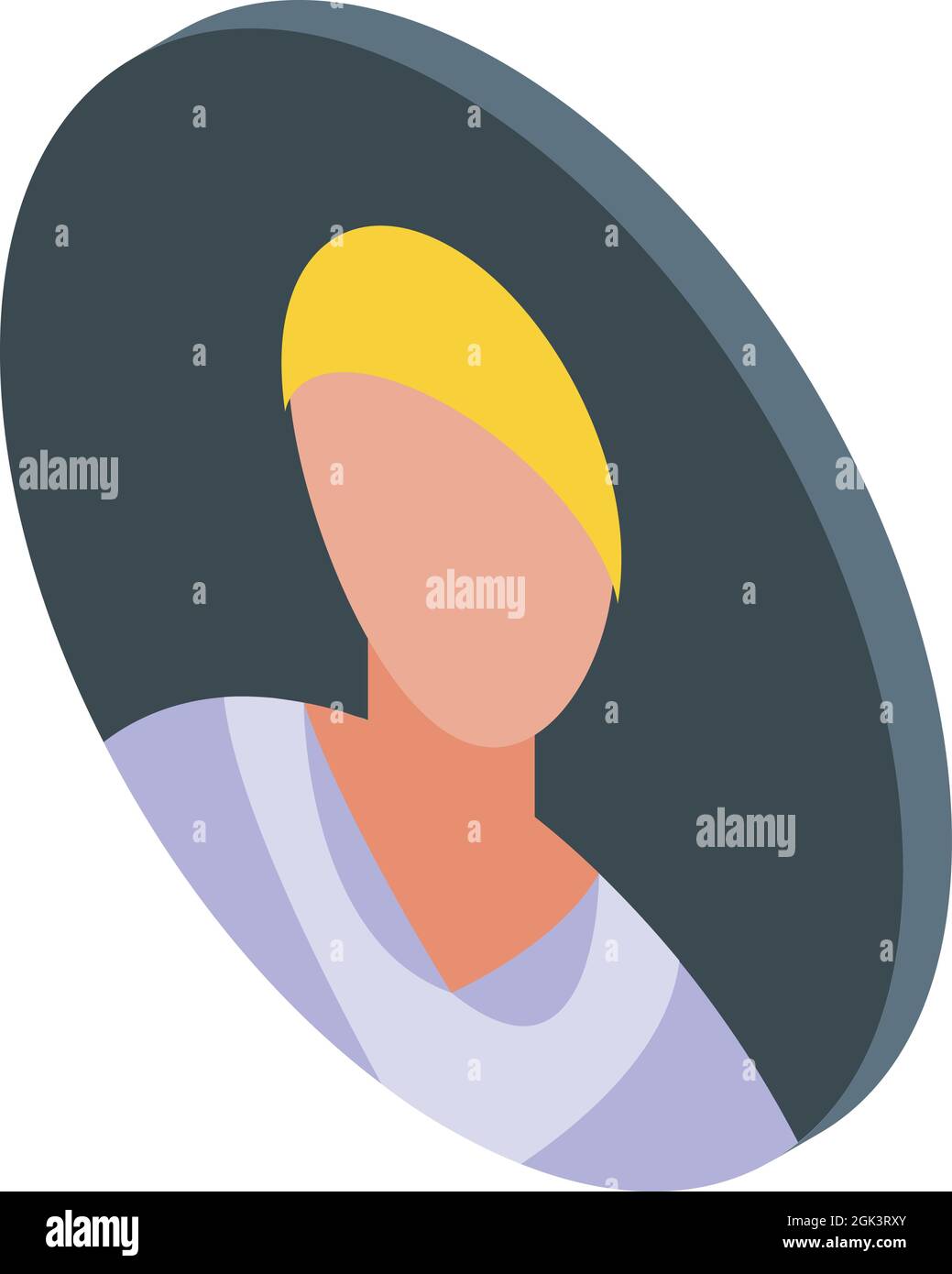 Man avatar icon isometric vector. Anonymous person. Online stranger ...