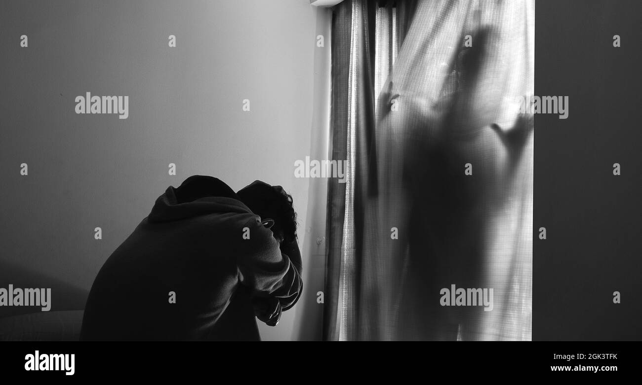 Man ghost room Black and White Stock Photos & Images - Alamy