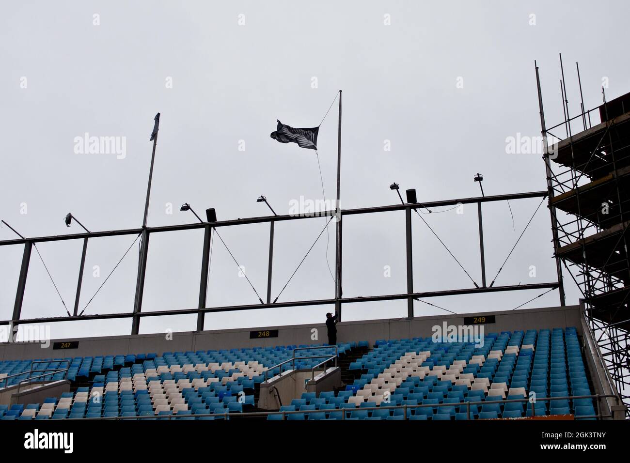The All Blacks flag at Eden Park, Auckland, New Zealand Stock Photo - Alamy