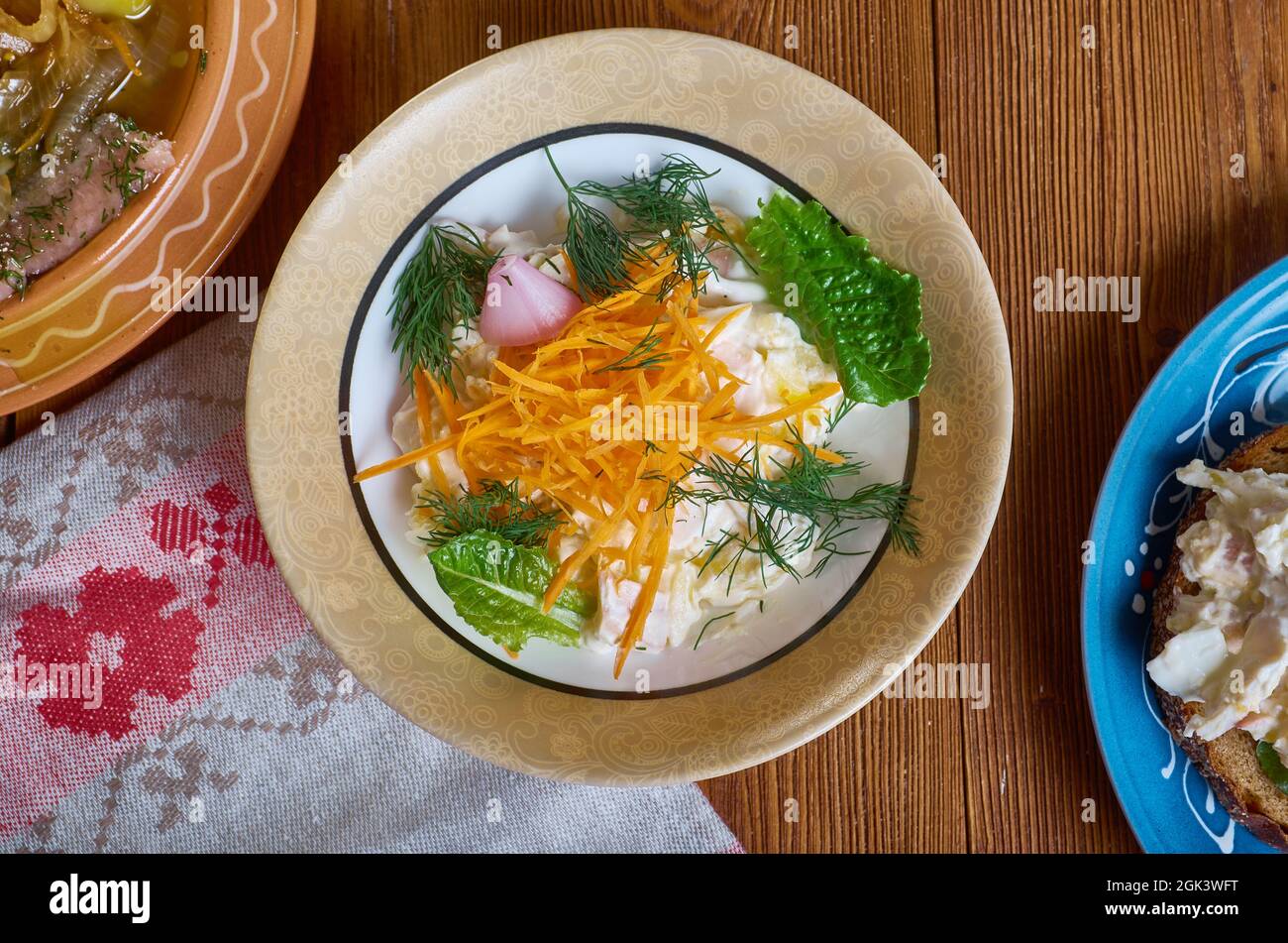 Fijian Raita - creamy cucumber and carrot salad Stock Photo - Alamy