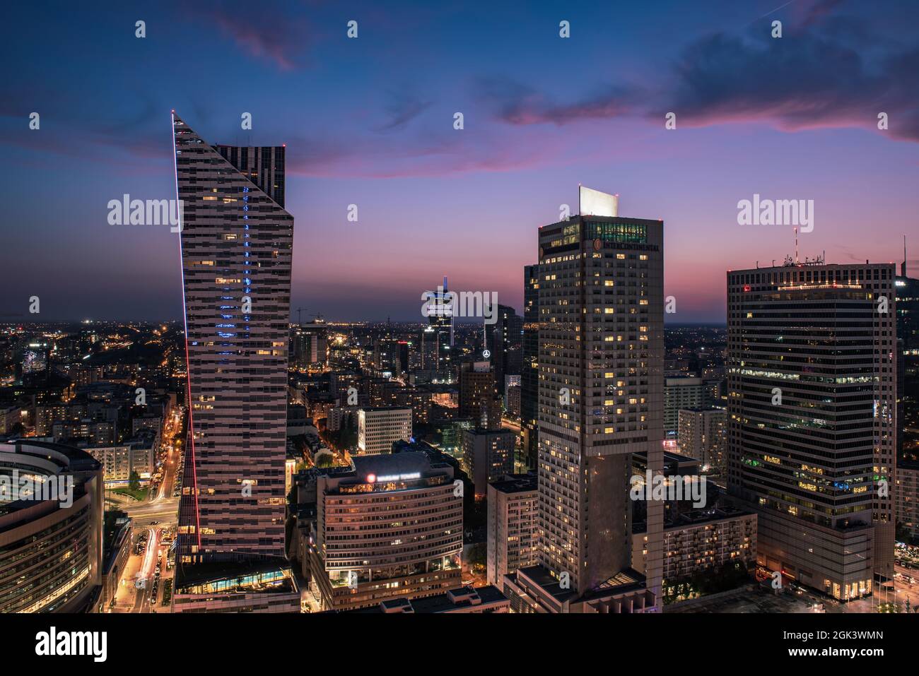 Night view of warsaw hi-res stock photography and images - Alamy