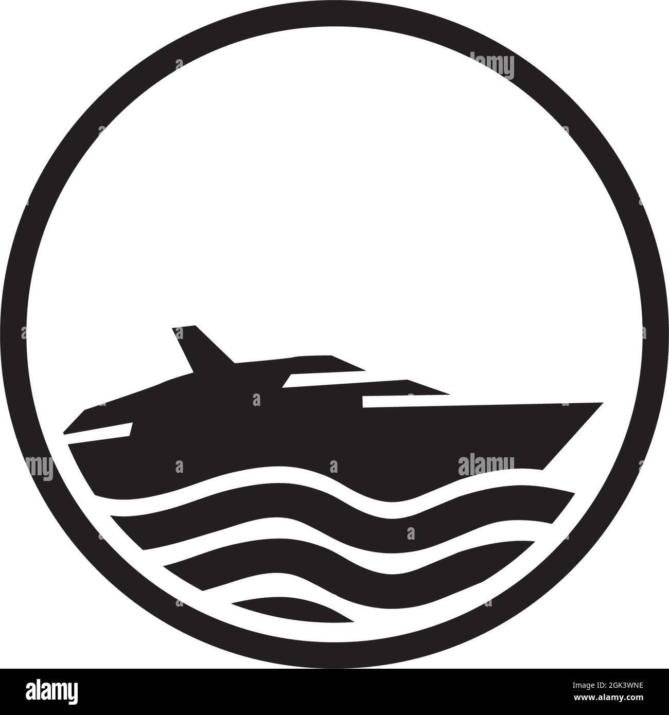 Yacht logo icon design inspiration vector template Stock Vector Image ...
