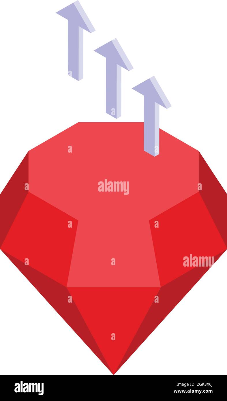 Career ruby icon isometric vector. Future work. Choice process Stock ...