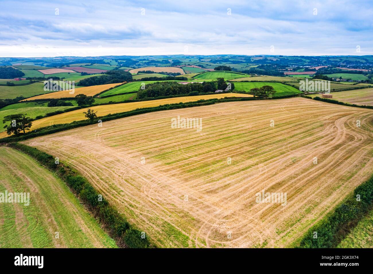 Drone Photography - Fields and Meadows over Torbay, Torquay, Devon ...