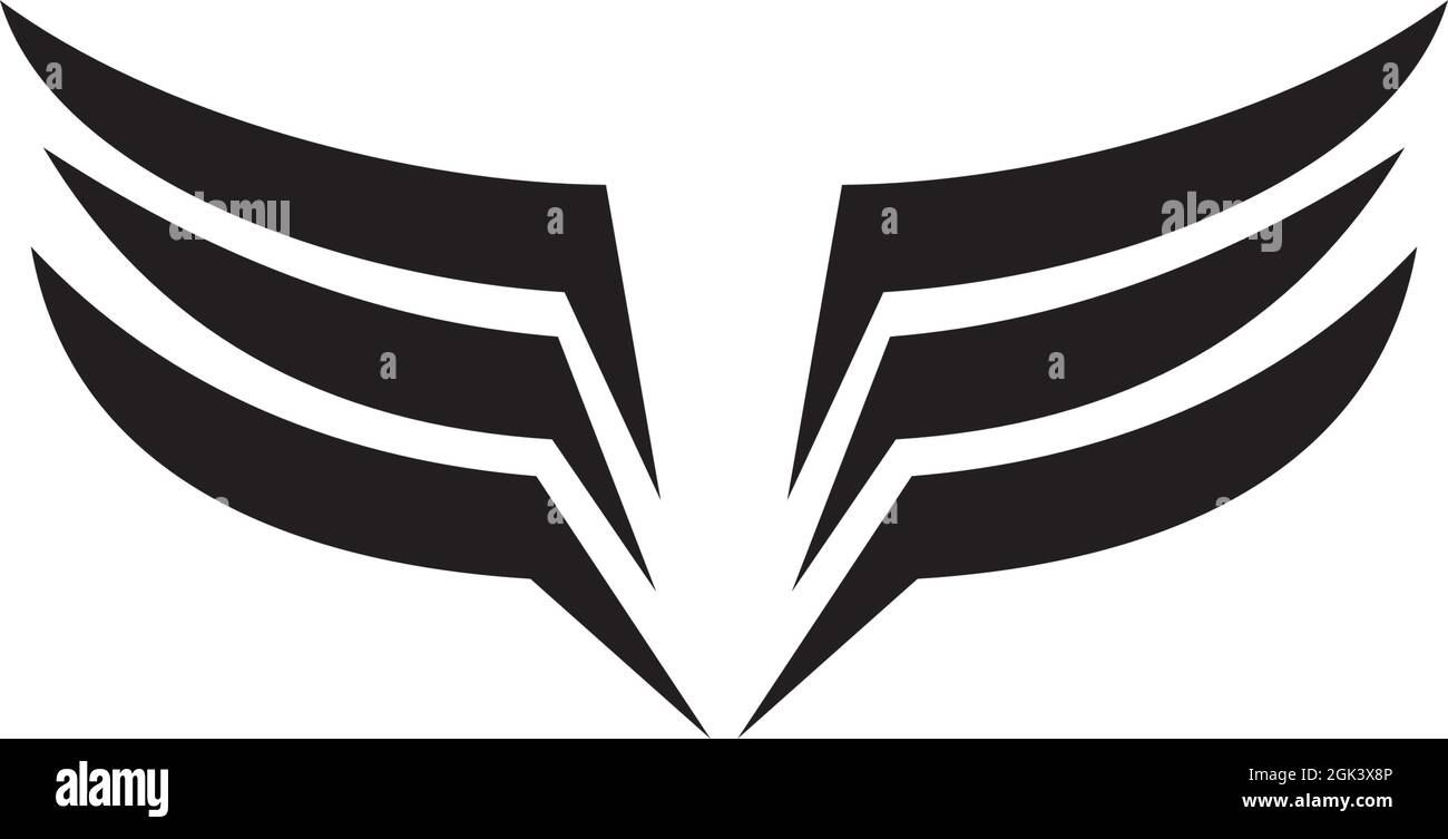Wings logo design inspiration vector template with isolated background ...