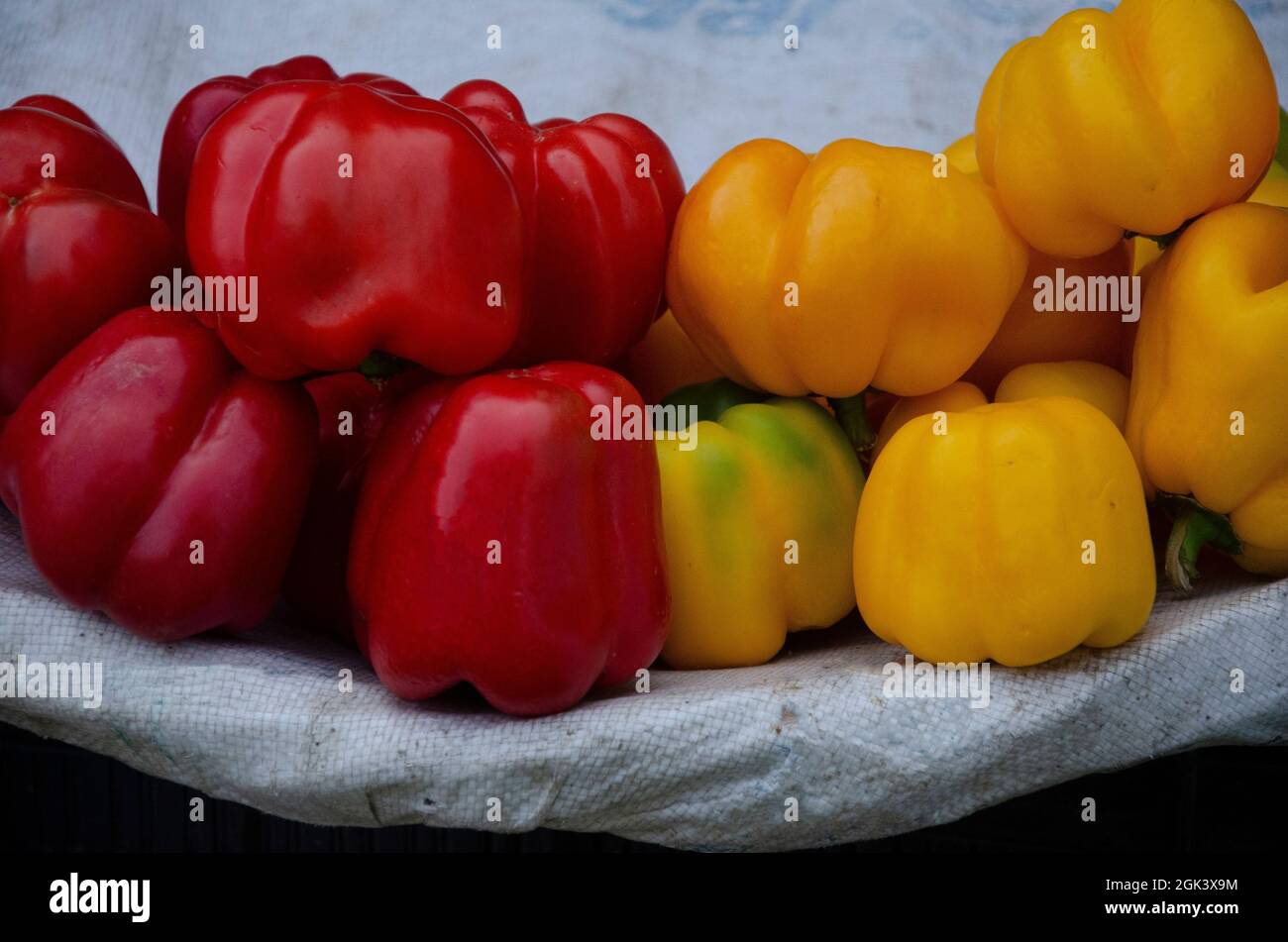 Capsicum in basket hi-res stock photography and images - Alamy
