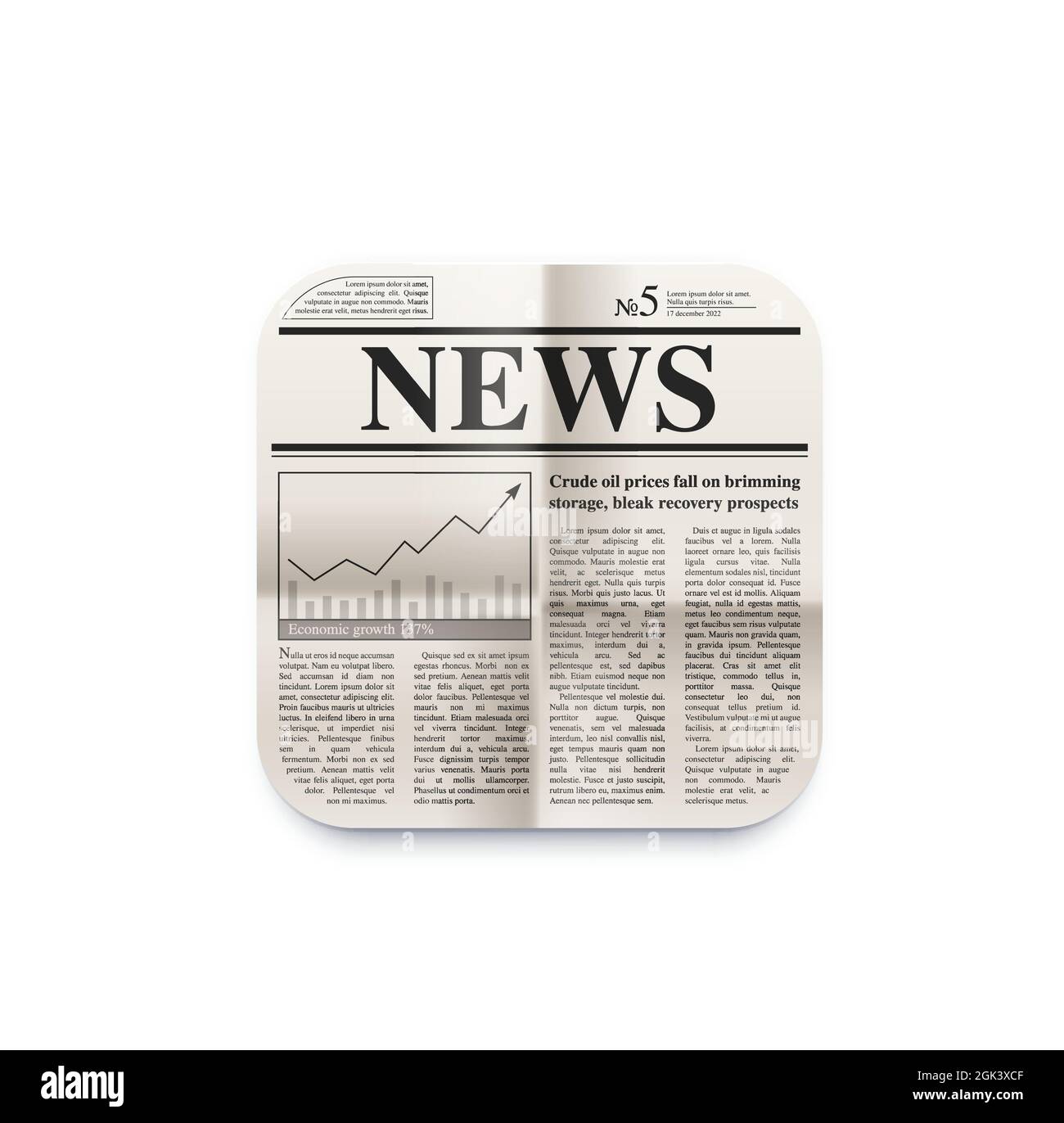 News and newspaper icon. Daily breaking news, financial information ...