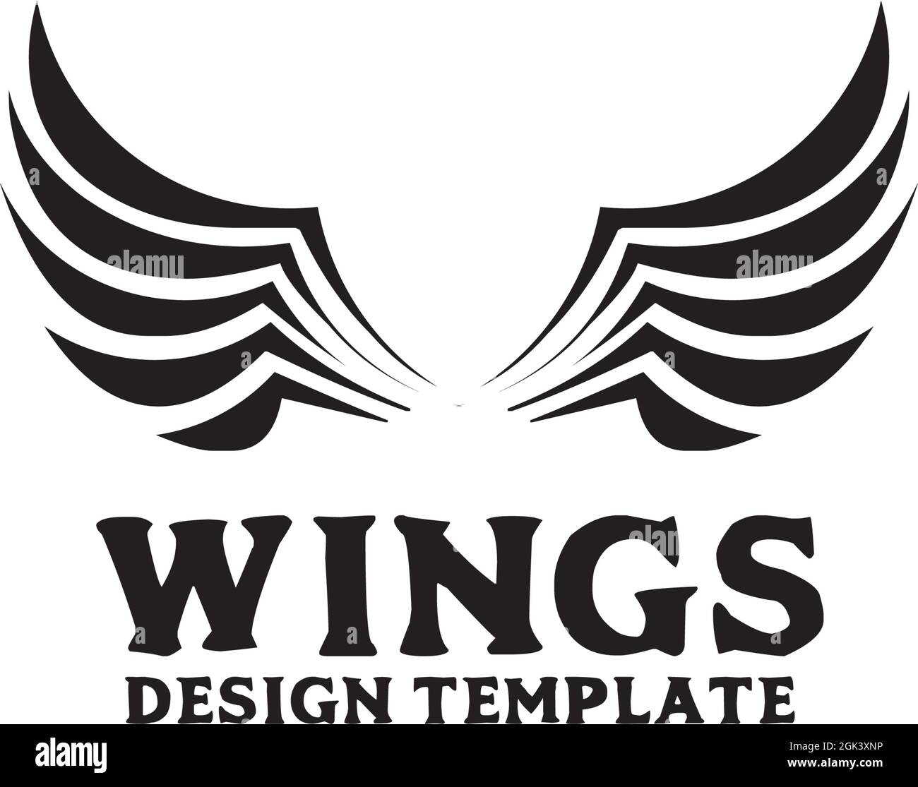 Wings logo design inspiration vector template with isolated background ...