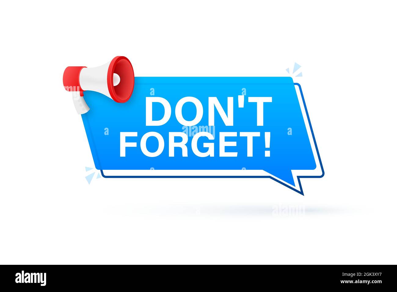 Red megaphone reminder illustration hi-res stock photography and images ...