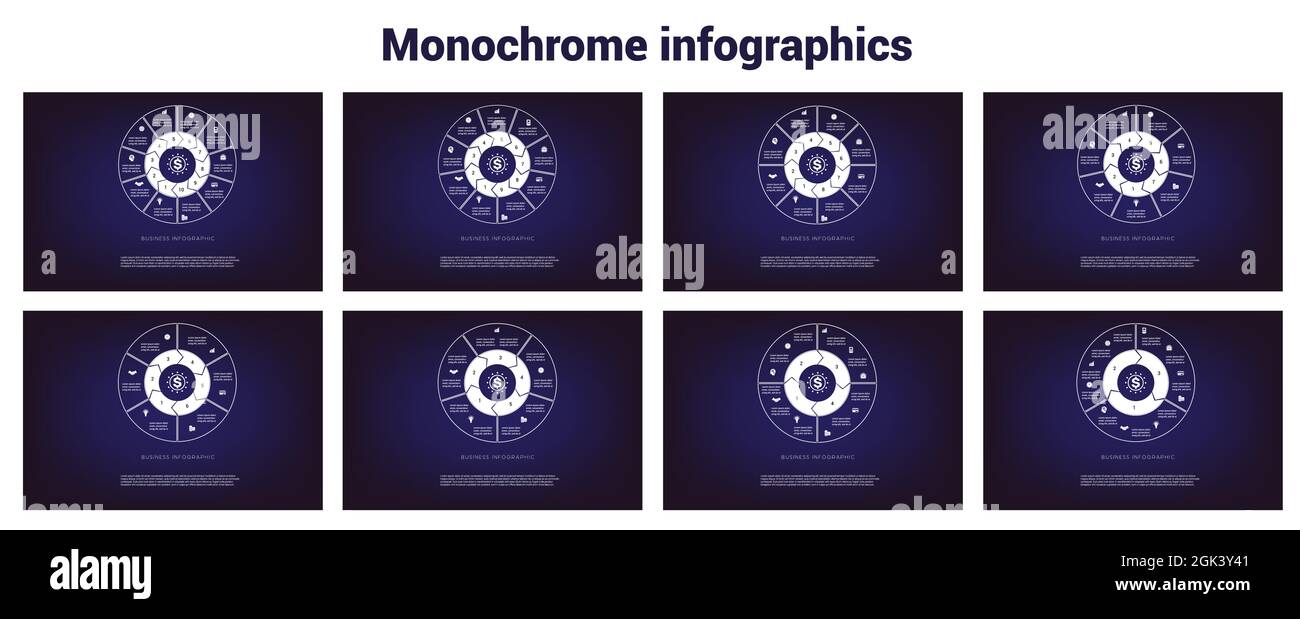 Business infographics. Area chart,ring chart, pie chart. Vector ...