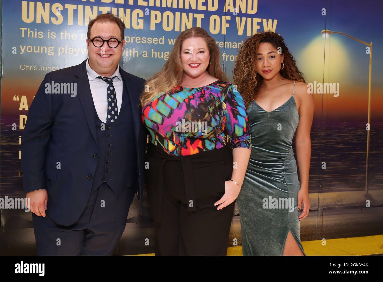 New York, NY, USA. 12th Sep, 2021. Josh Lamon, Abby Smith and Jerusha ...