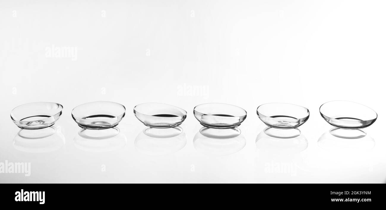 Contact lenses on white background Stock Photo - Alamy