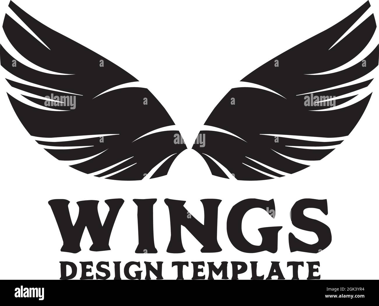 Wings logo design inspiration vector template with isolated background ...
