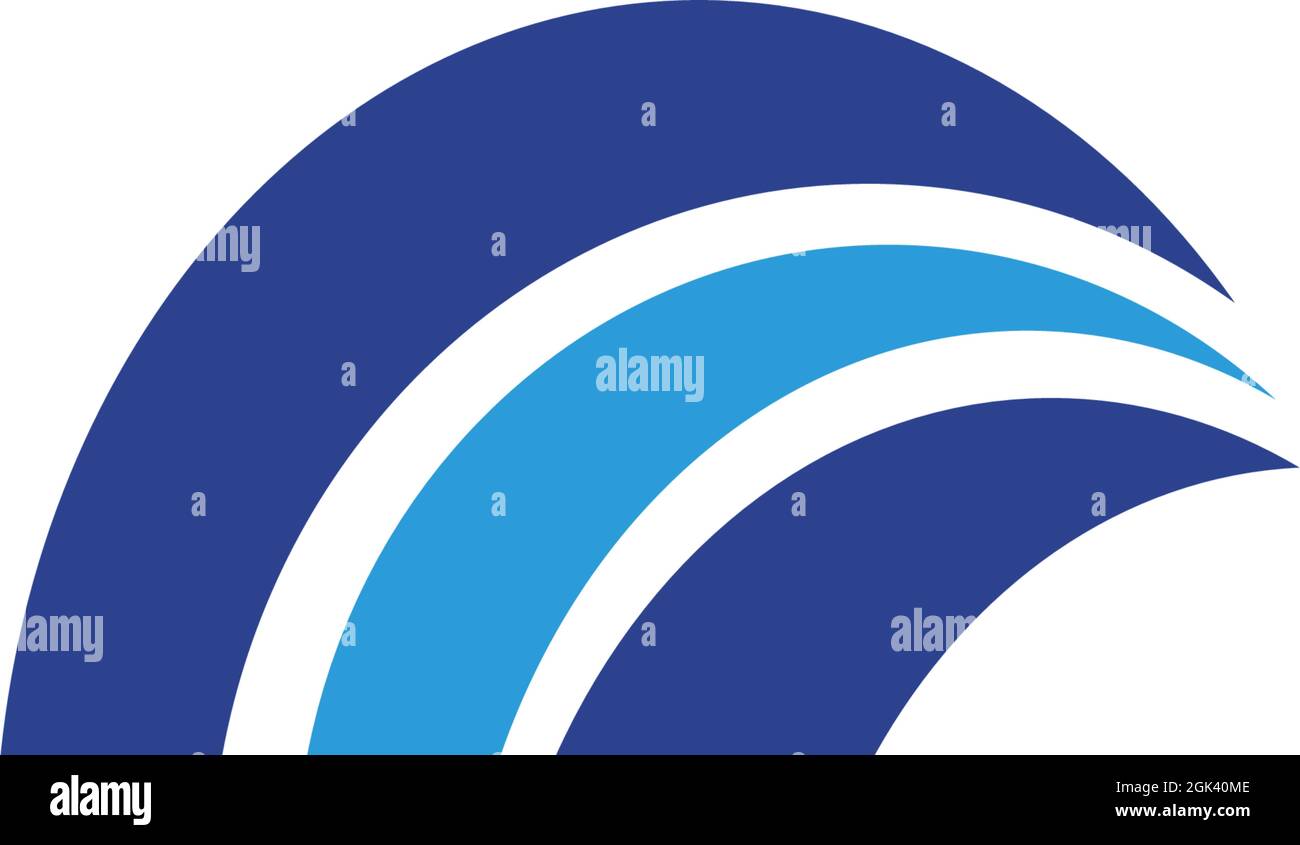 Wave icon logo design inspiration vector template Stock Vector Image ...