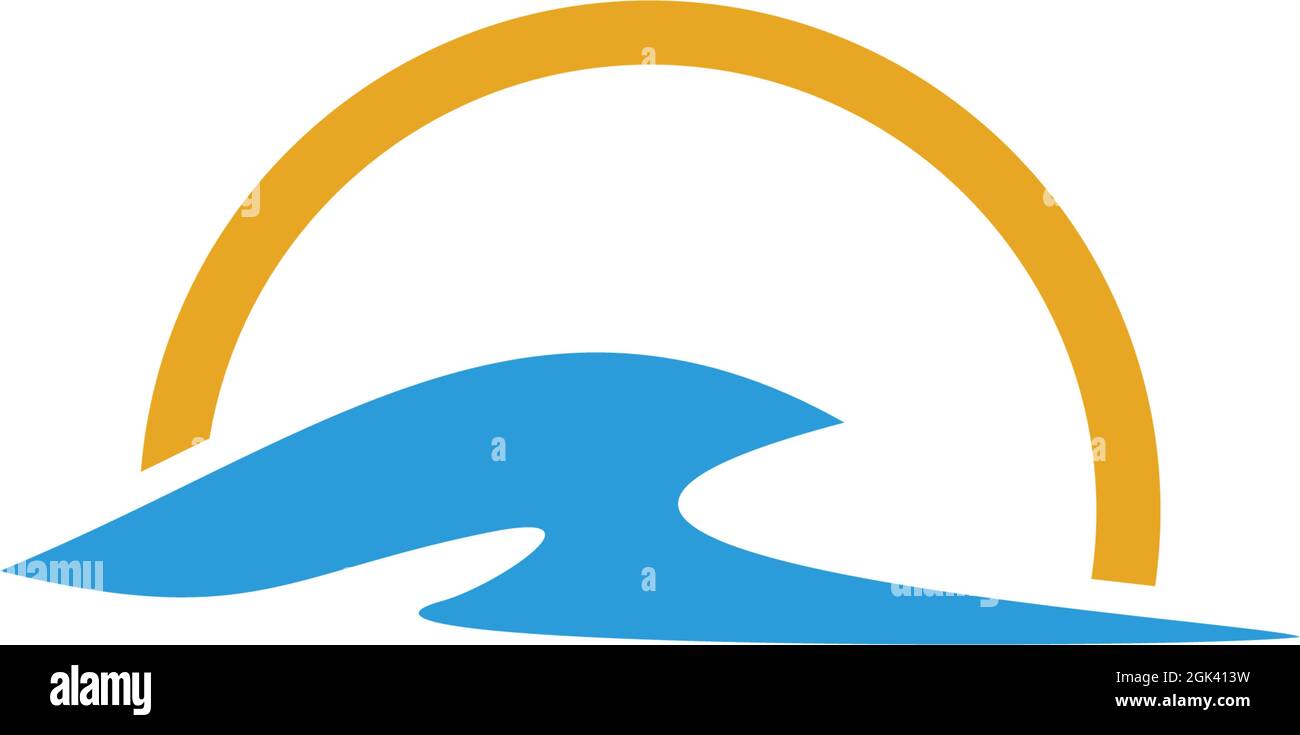 Wave icon logo design inspiration vector template Stock Vector Image ...