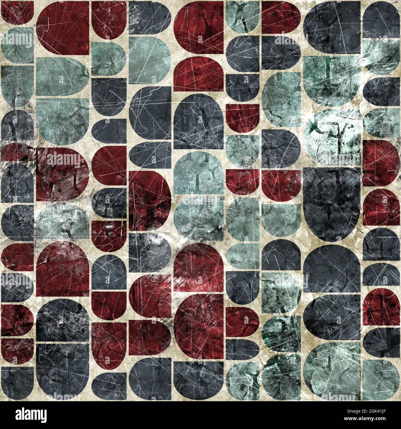 Seamless grungy abstract archway pattern design for print Stock Photo ...