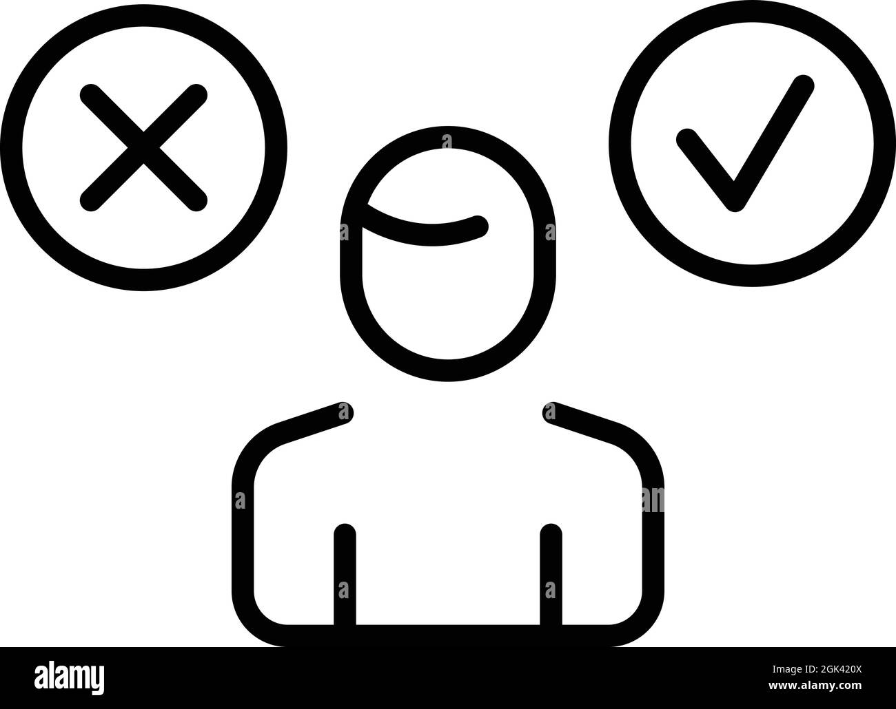 Person ambiguity icon outline vector. Vuca world. Variety data Stock ...