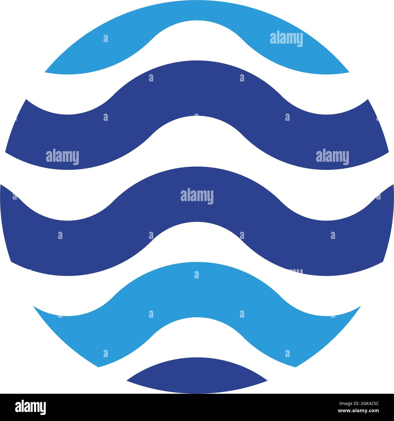 Wave icon logo design inspiration vector template Stock Vector Image ...