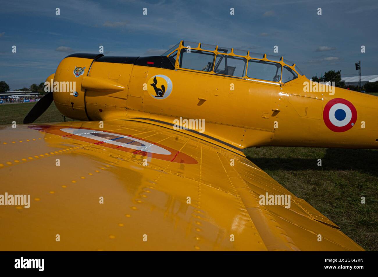 A North American T-6G Texan on a demonstration flight at Air Legend ...