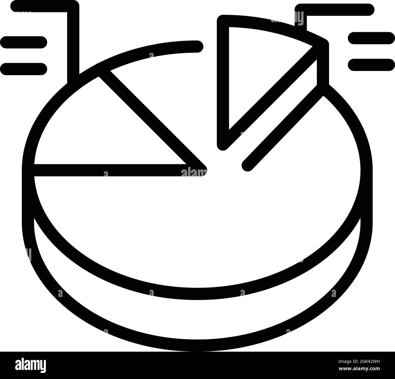 Finance pie chart icon outline vector. Diagram graph. Round circular Stock Vector Image & Art ...