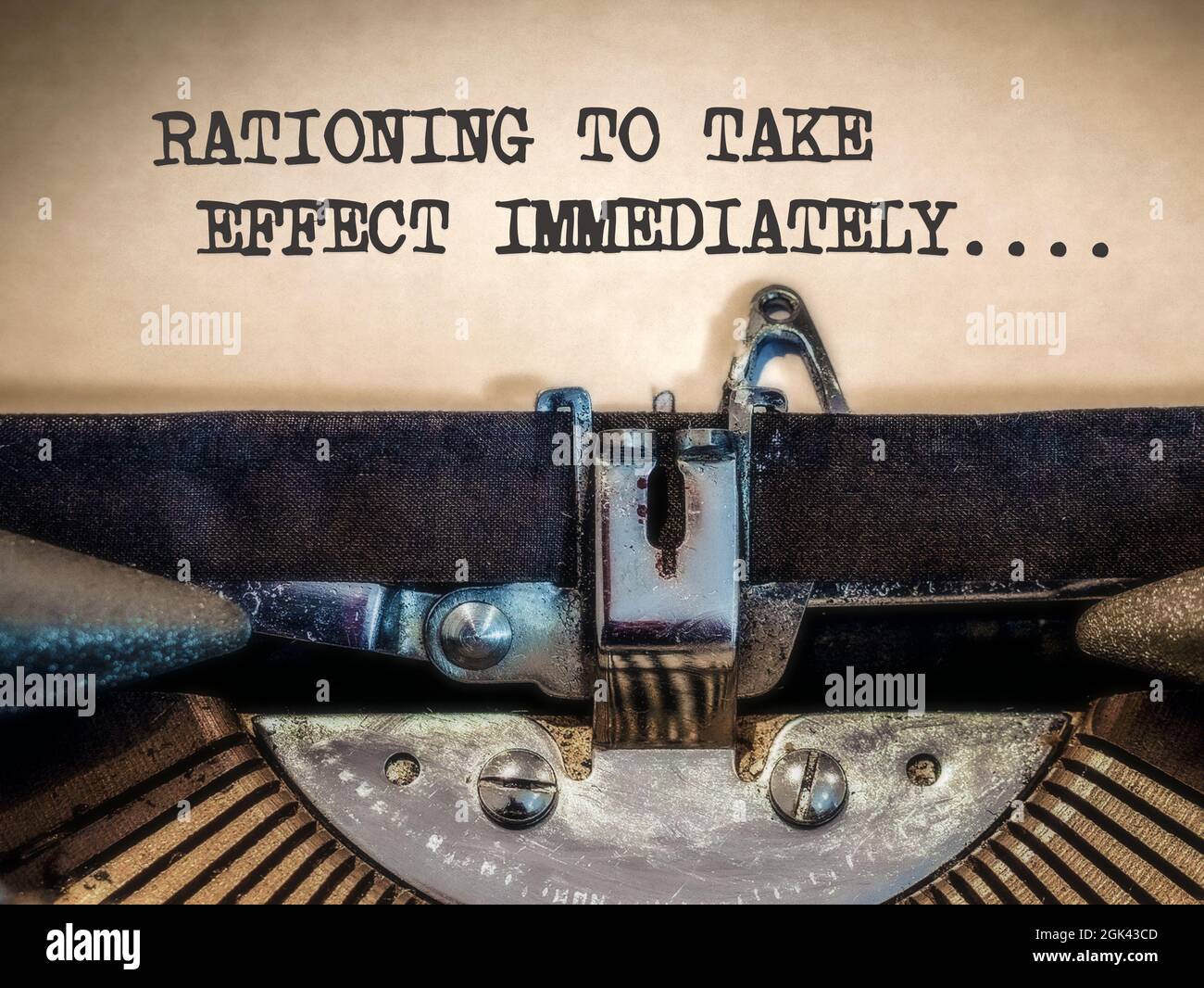 Rationing to take effect immediately Stock Photo - Alamy