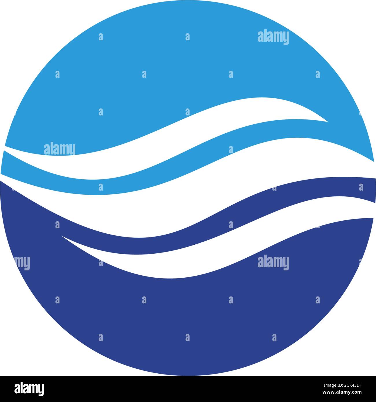 Wave icon logo design inspiration vector template Stock Vector Image ...