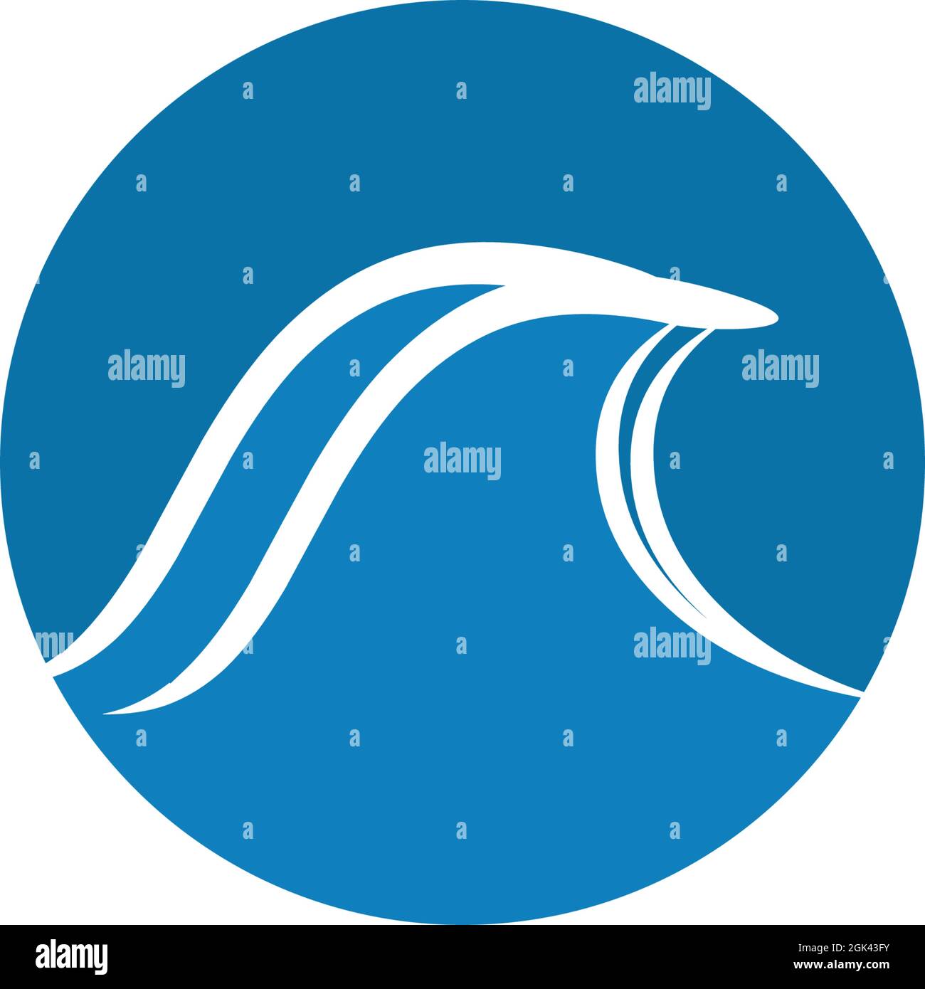 Wave icon logo design inspiration vector template Stock Vector Image ...