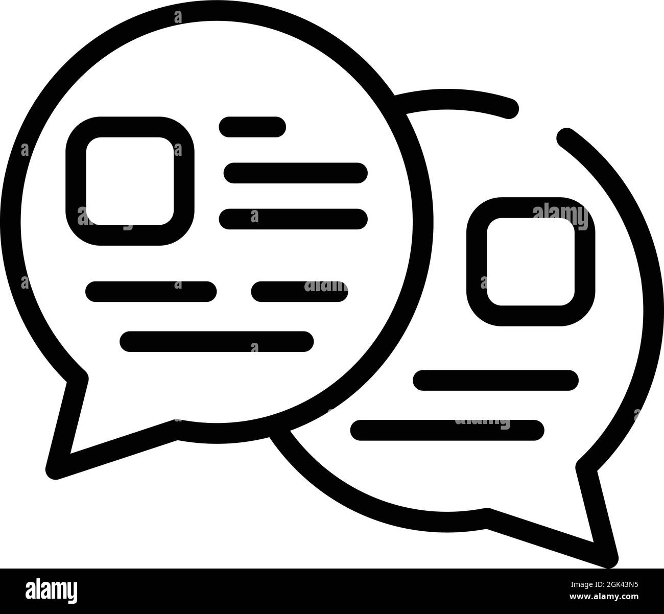 Work chat icon outline vector. Home computer. Remote business Stock ...