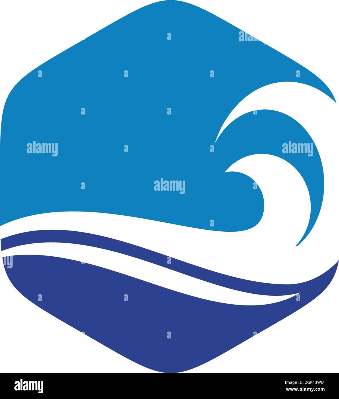 Wave icon logo design inspiration vector template Stock Vector Image ...