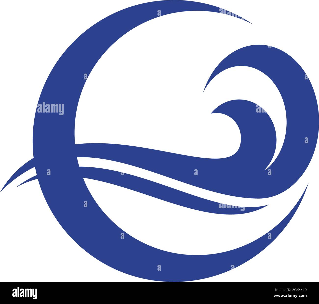 Wave icon logo design inspiration vector template Stock Vector Image ...