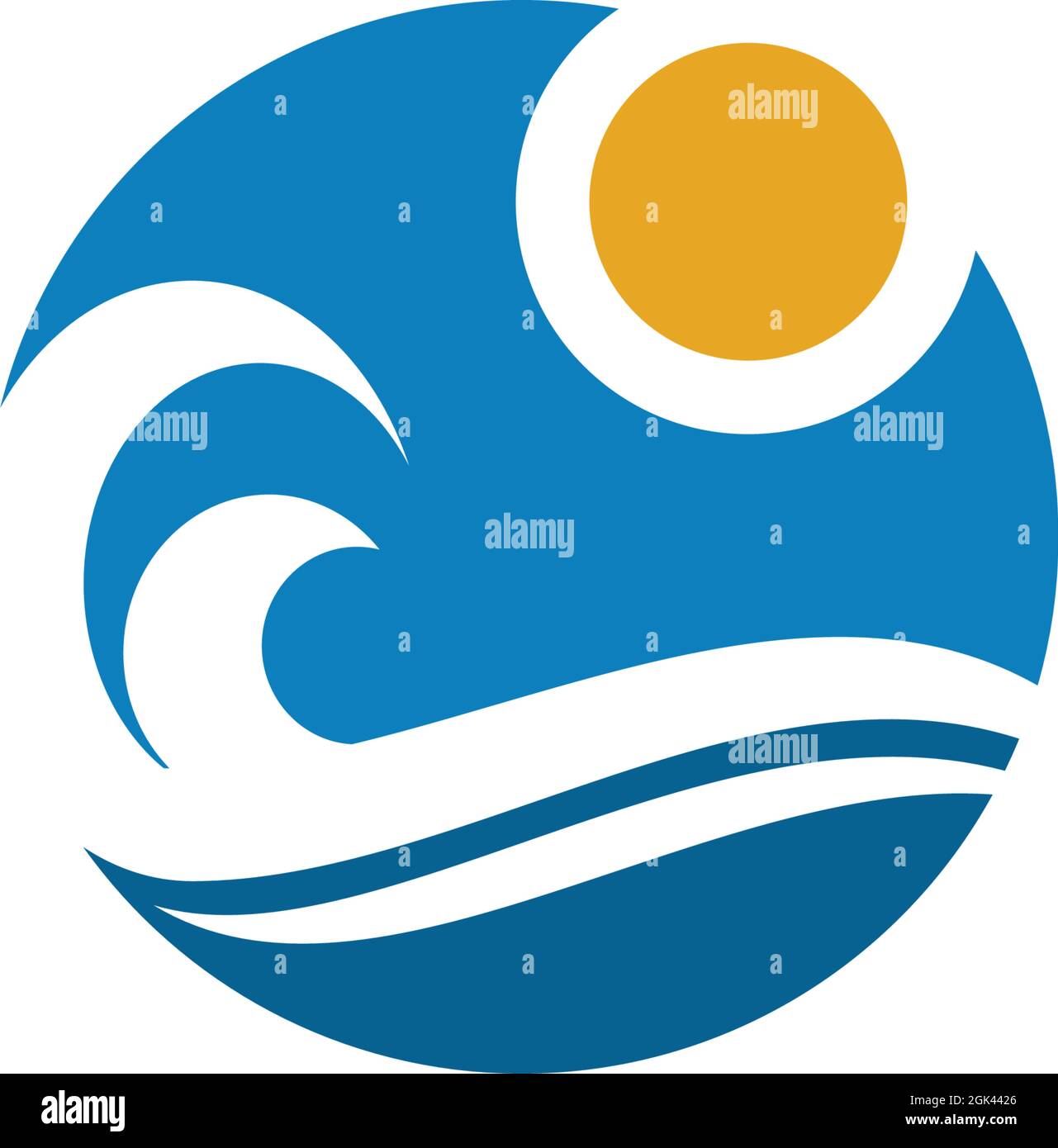 Wave icon logo design inspiration vector template Stock Vector Image ...