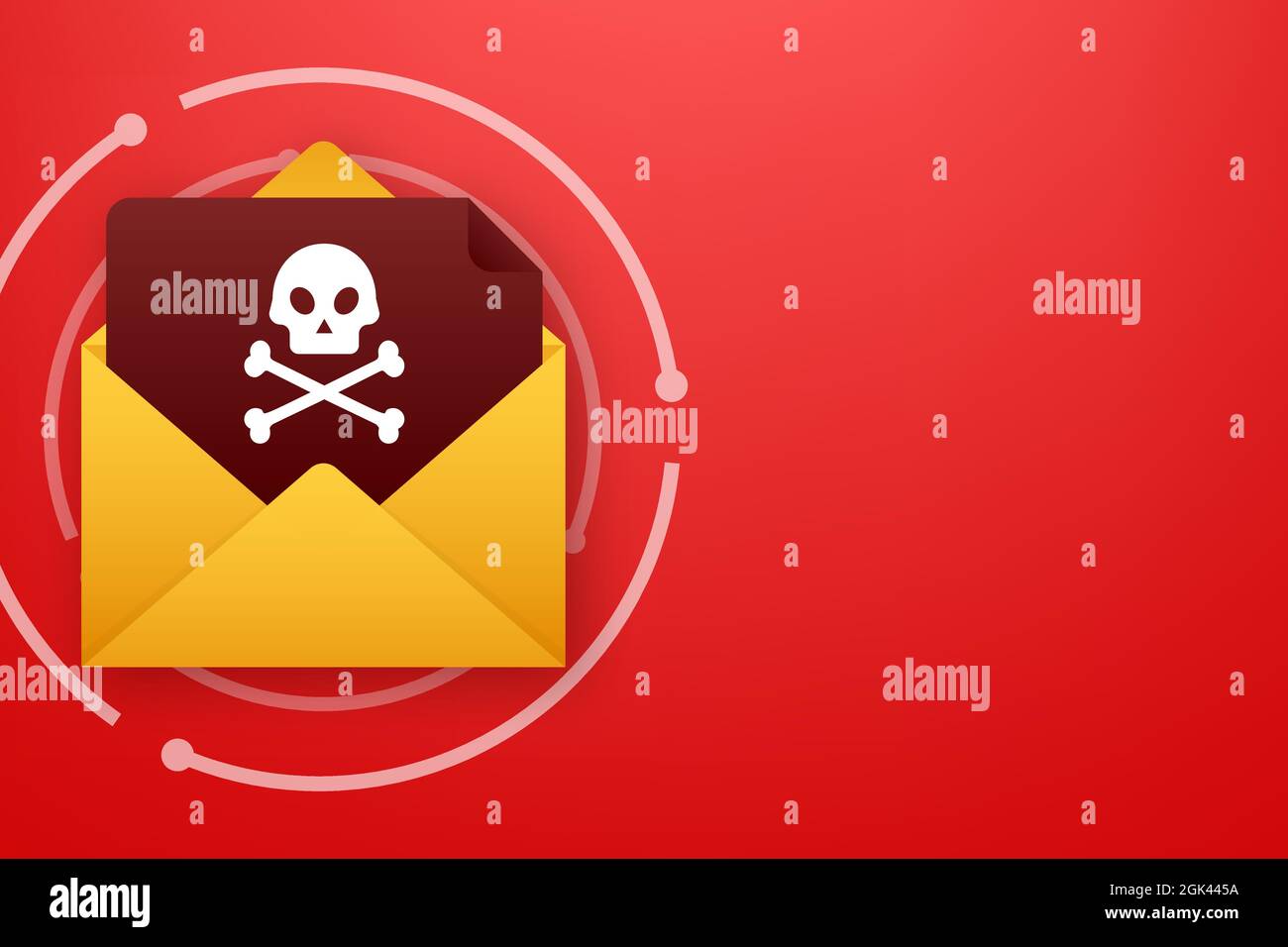Red email virus. Computer screen. virus, piracy, hacking and security ...