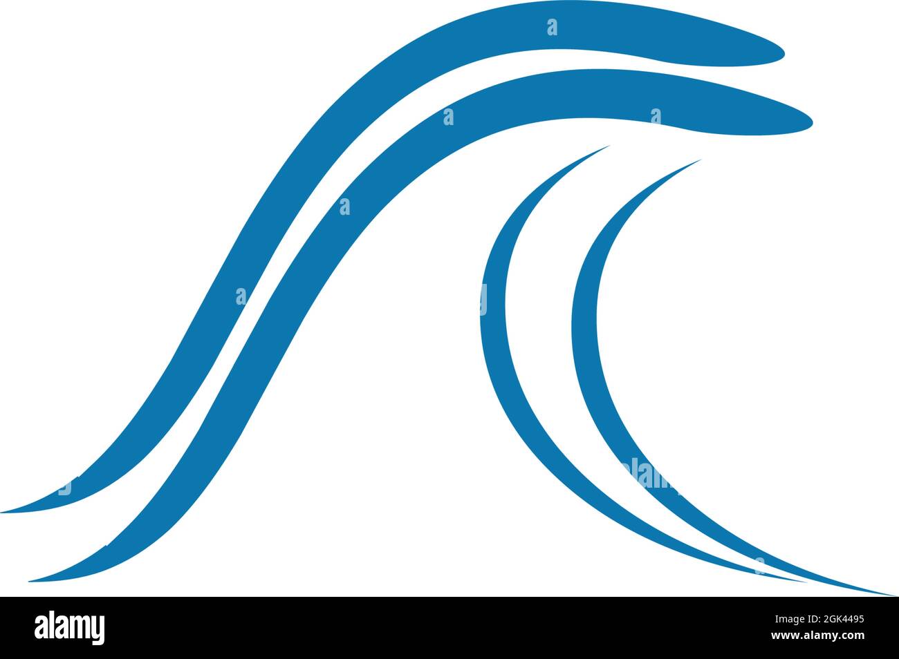 Wave icon logo design inspiration vector template Stock Vector Image ...