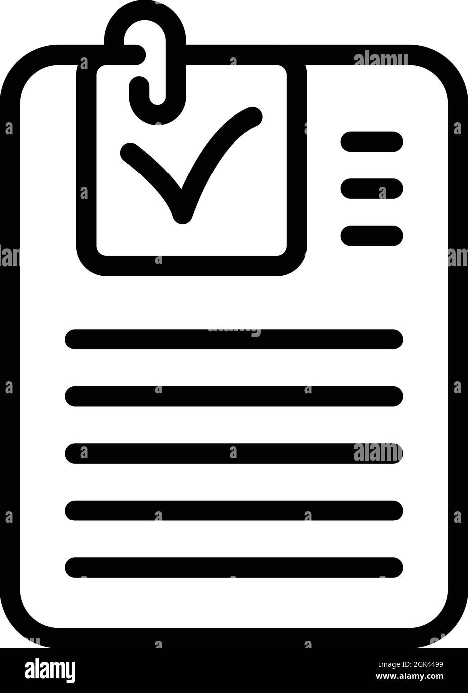 Clipboard icon outline vector. List check. Board document Stock Vector ...