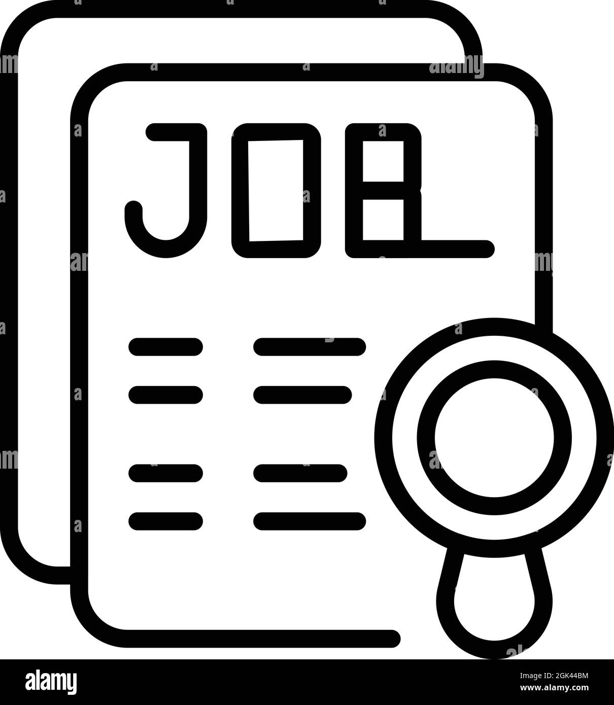 Job paper icon outline vector. Work document. Businessman strategy ...