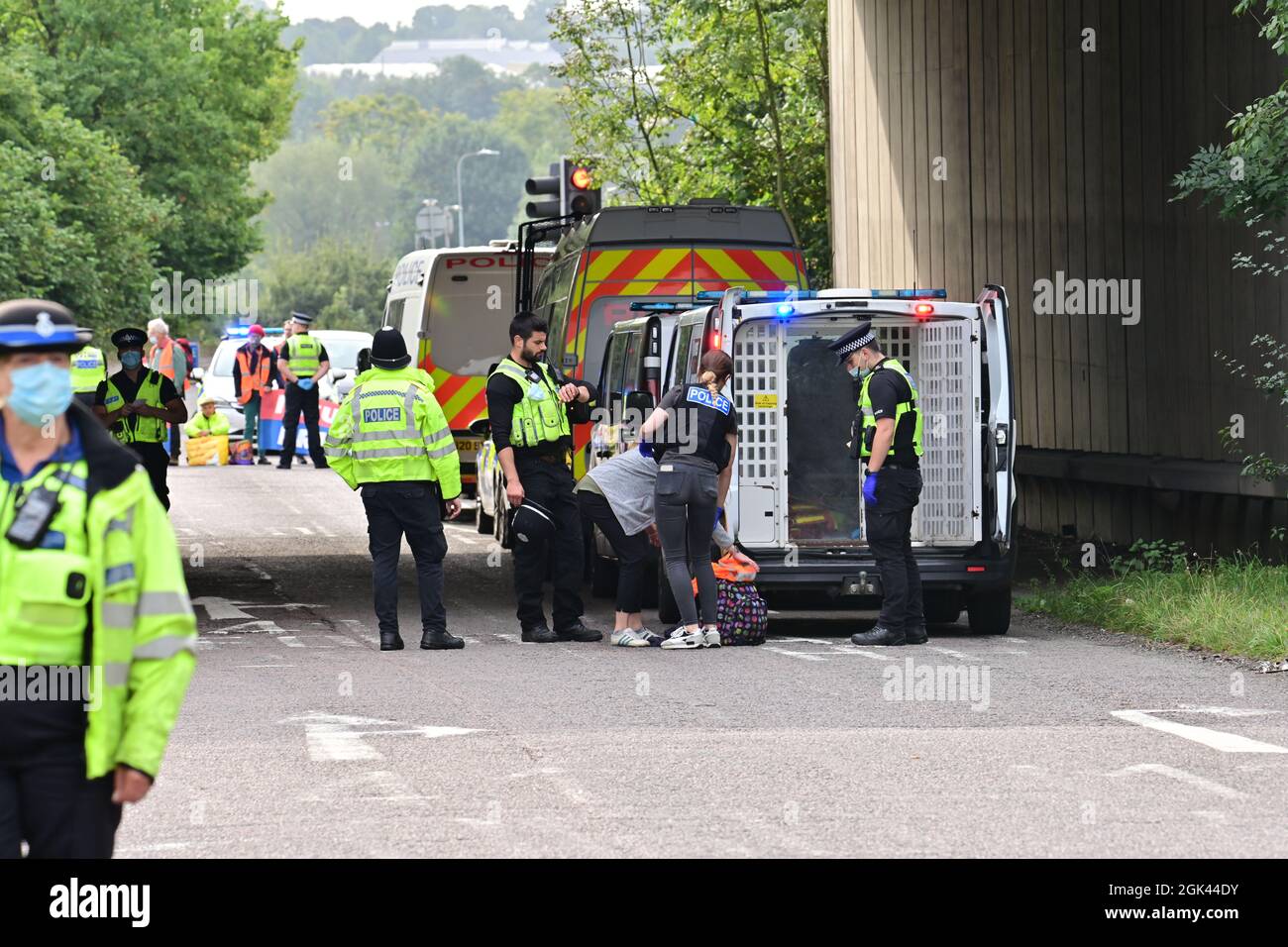 Insulate Britain Climate Activist protester Arrested block A41 M25 J20 ...
