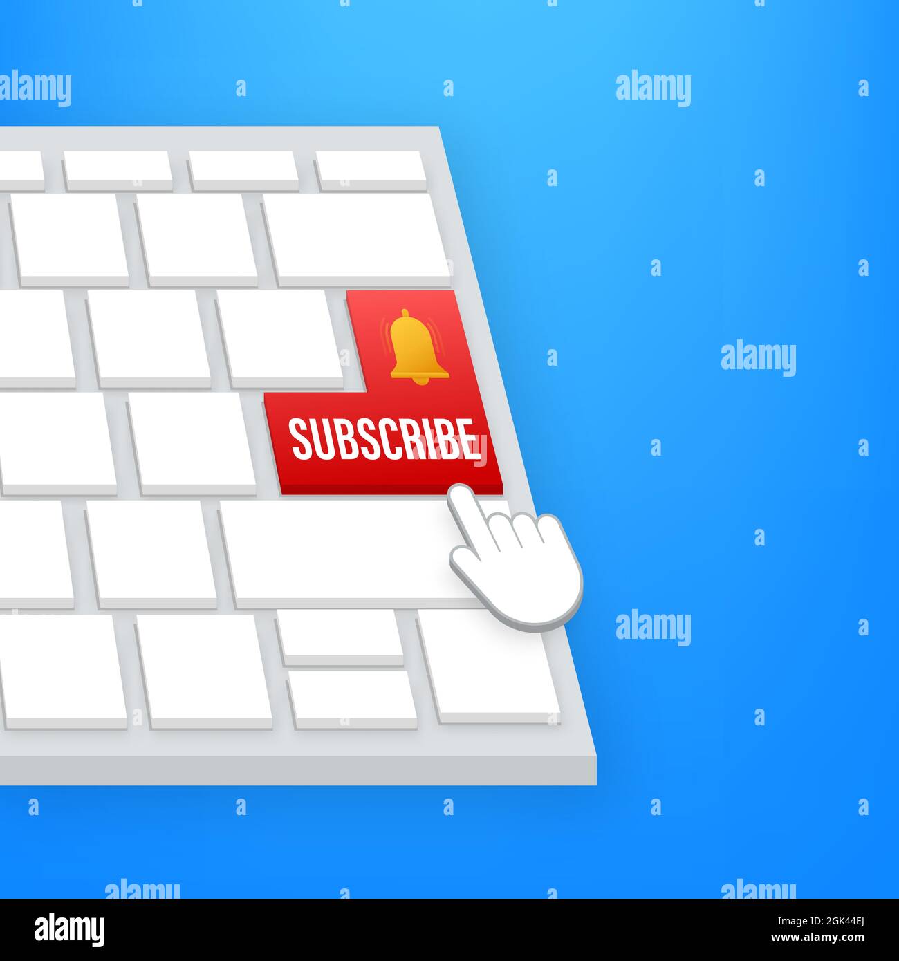 Subscribe with cursor button on keaboard. Internet icon. Pointer click icon. Vector stock ...