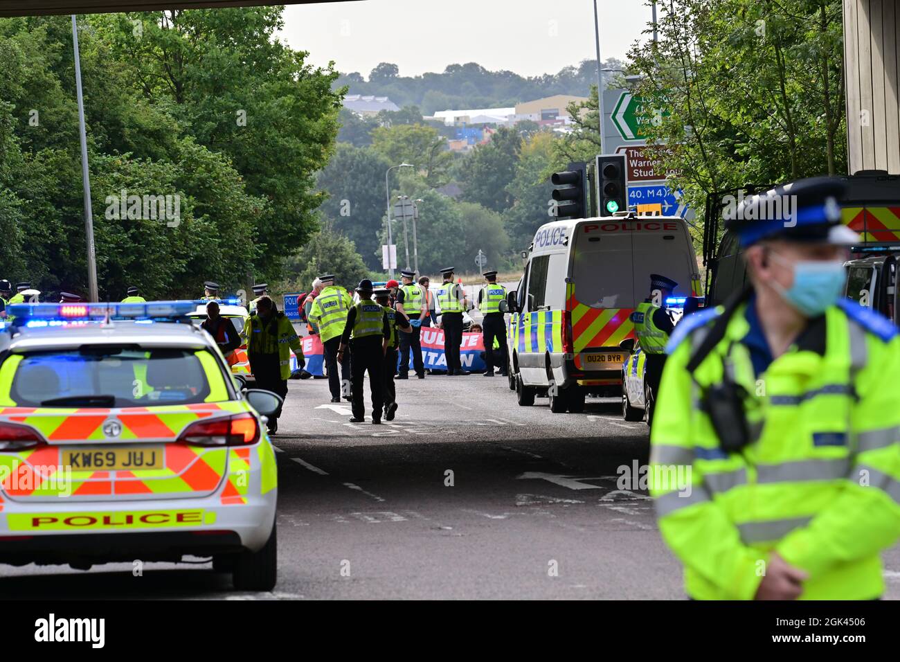 Insulate Britain Climate Activists protesters block A41 M25 J20 ...