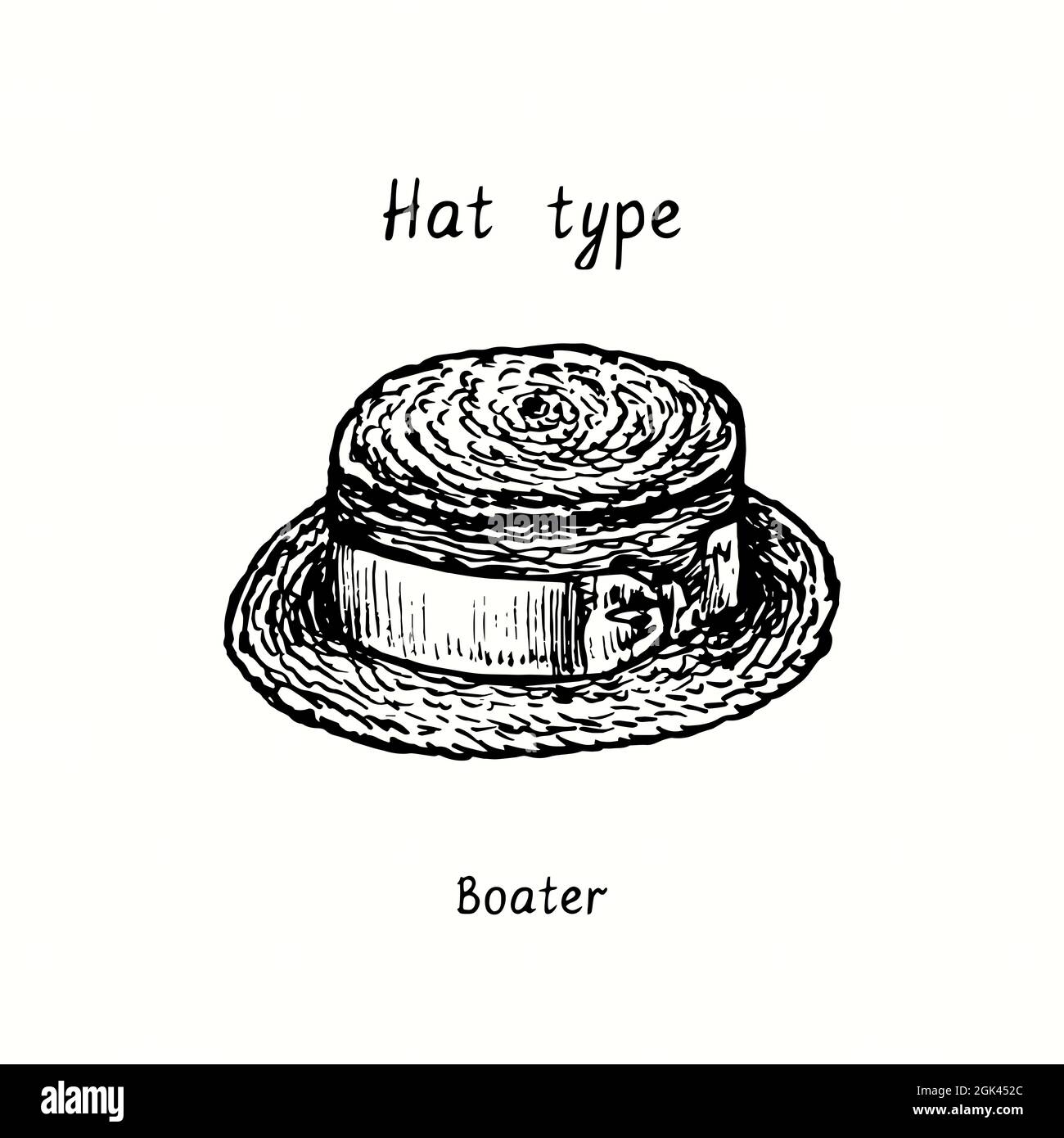 Black boater hat Cut Out Stock Images & Pictures - Alamy