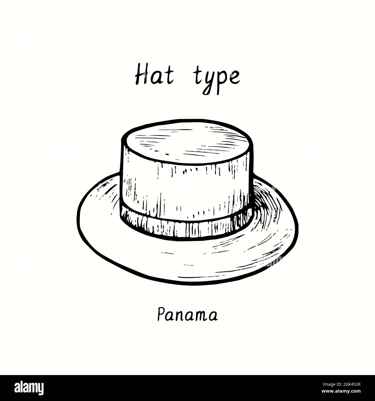 Collection stylish straw panama Cut Out Stock Images & Pictures - Alamy