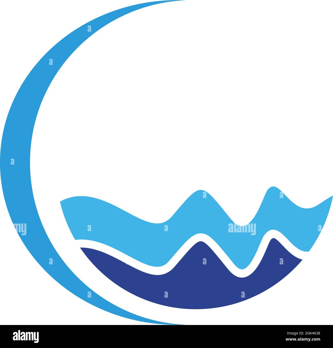 Wave icon logo design inspiration vector template Stock Vector Image ...