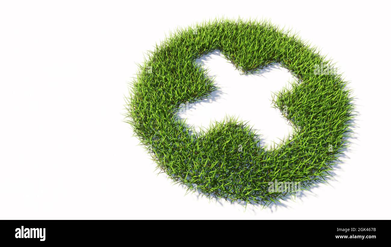 Concept or conceptual green summer lawn grass symbol shape isolated ...