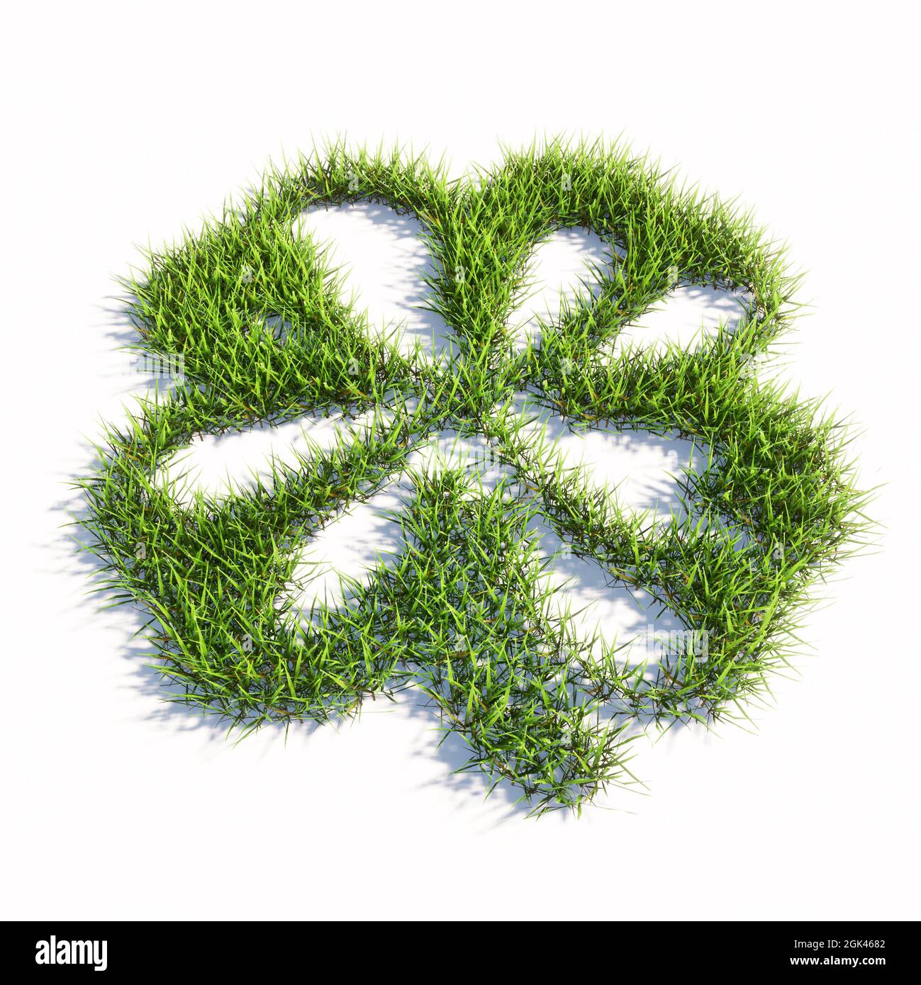 Concept or conceptual green summer lawn grass isolated on white ...