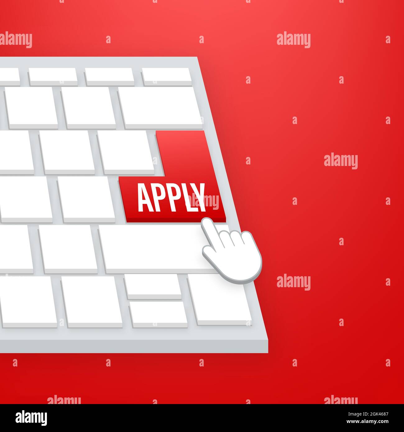 Apply with cursor button. Internet icon. Pointer click icon. Vector stock illustration Stock ...