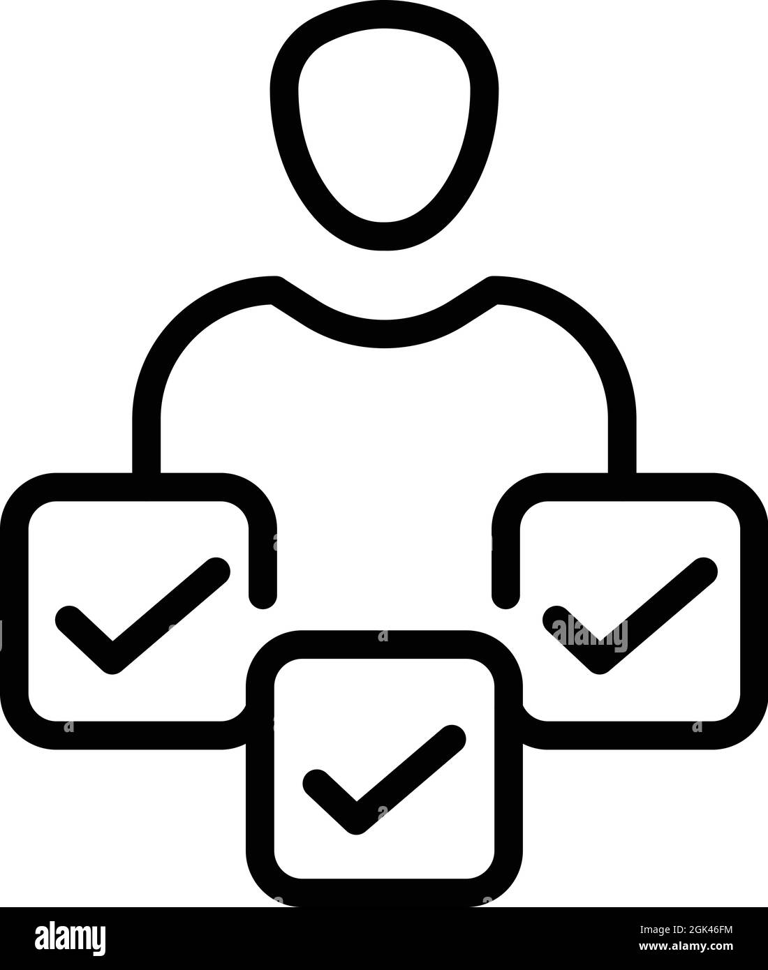 Office manager icon outline vector. Business check. Work paper Stock ...