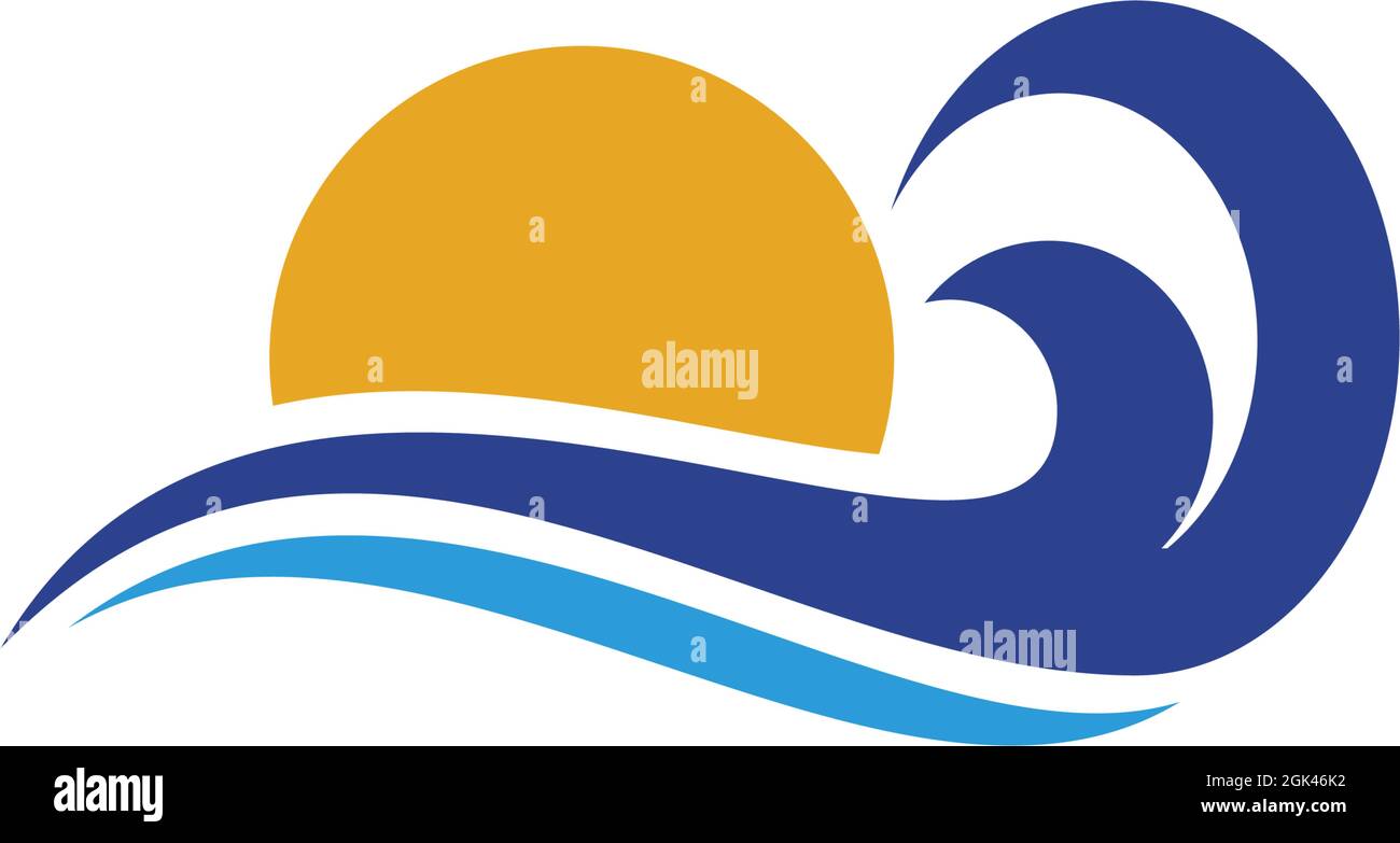 Wave icon logo design inspiration vector template Stock Vector Image ...